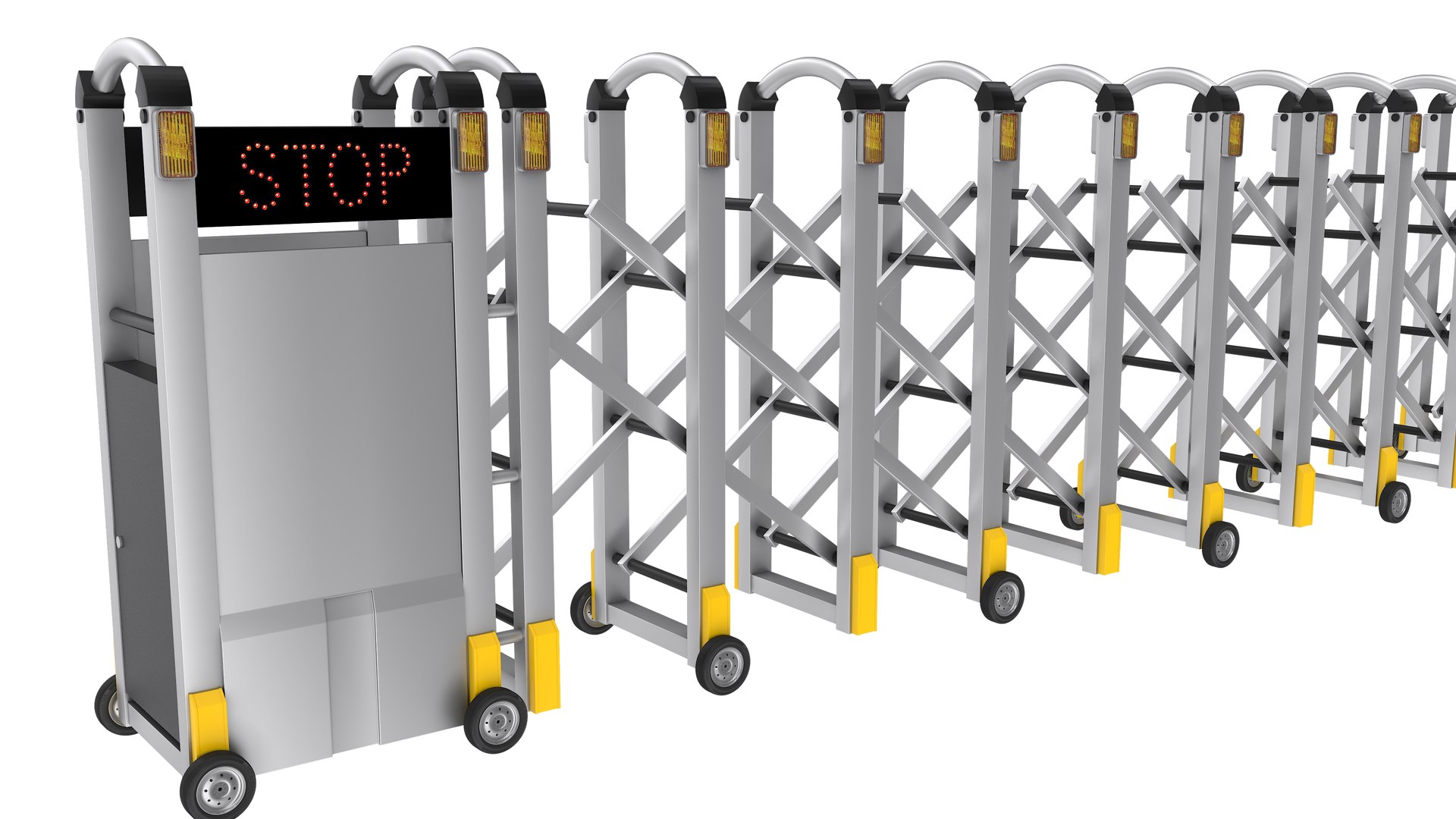 3D Trackless Retractable Gate - TurboSquid 2259318