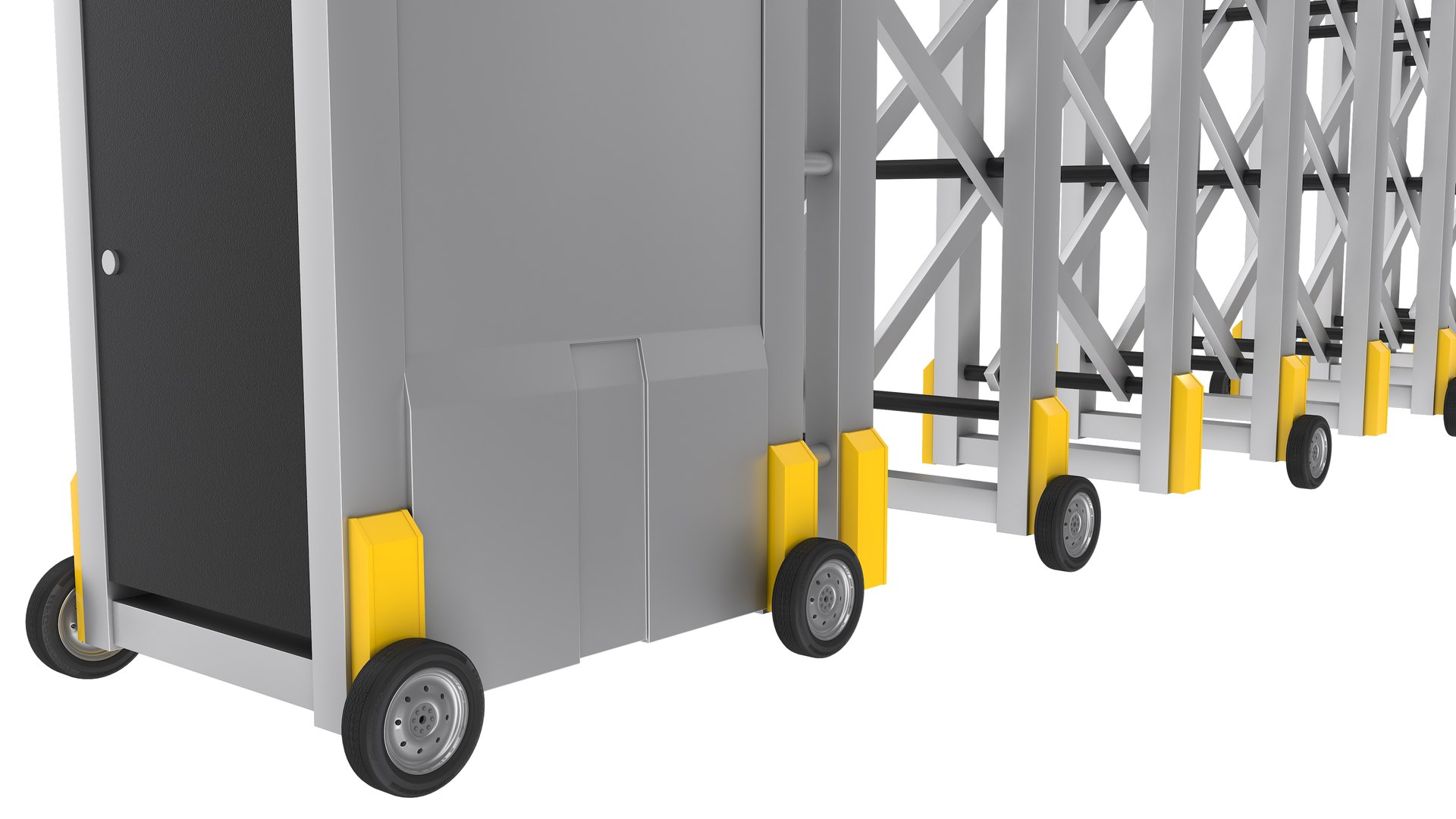 3D Trackless Retractable Gate - TurboSquid 2259318