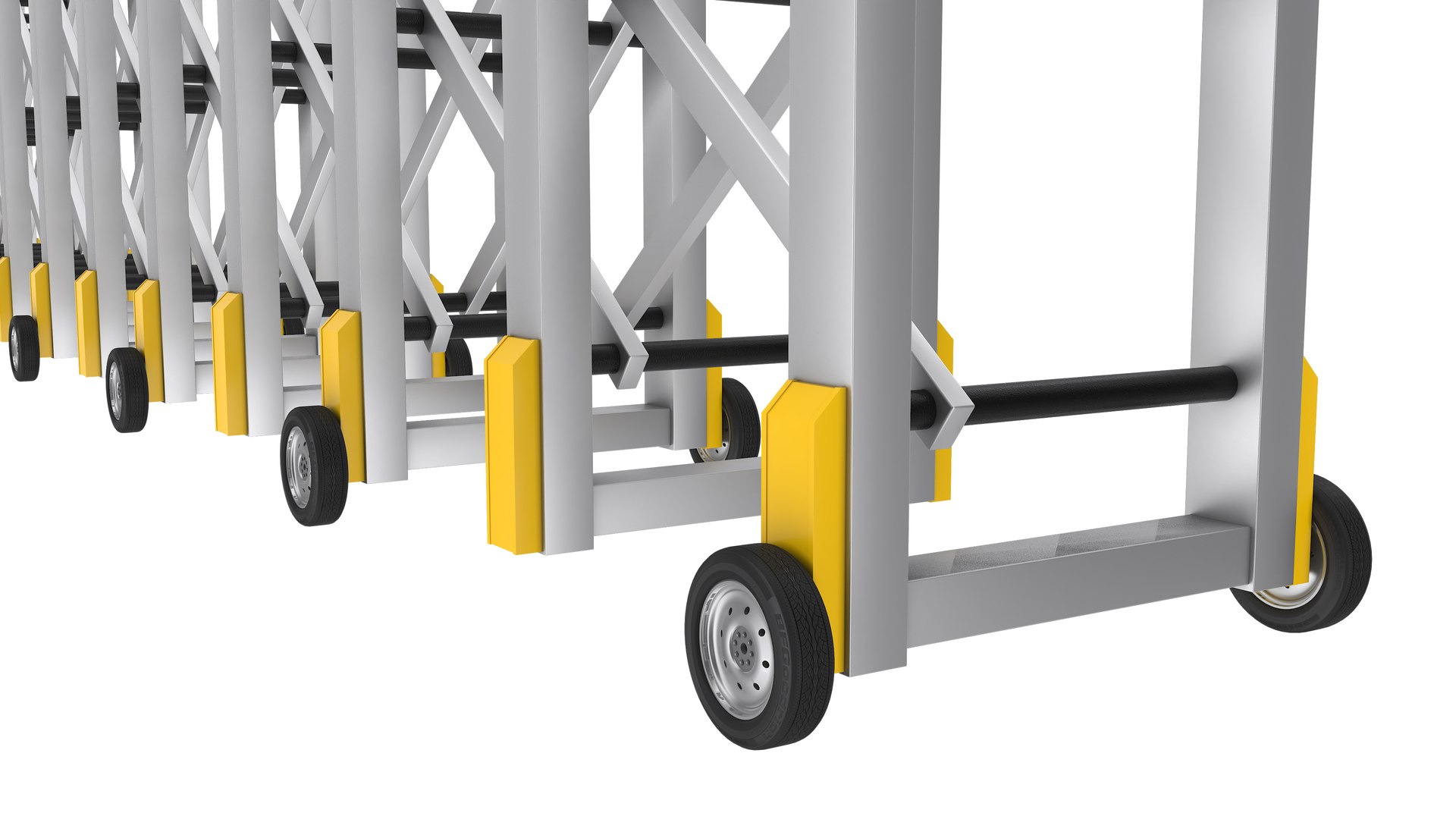 3D Trackless Retractable Gate - TurboSquid 2259318