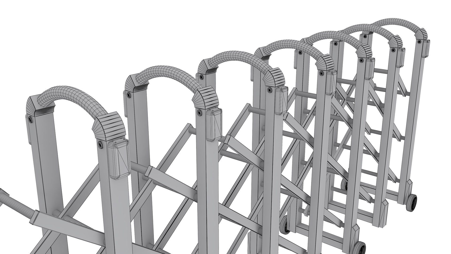 3D Trackless Retractable Gate - TurboSquid 2259318