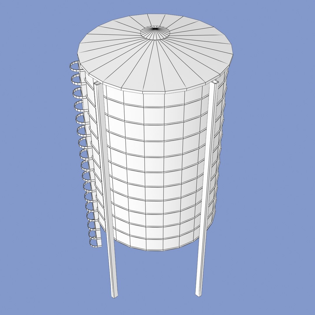 silo grain 3d model
