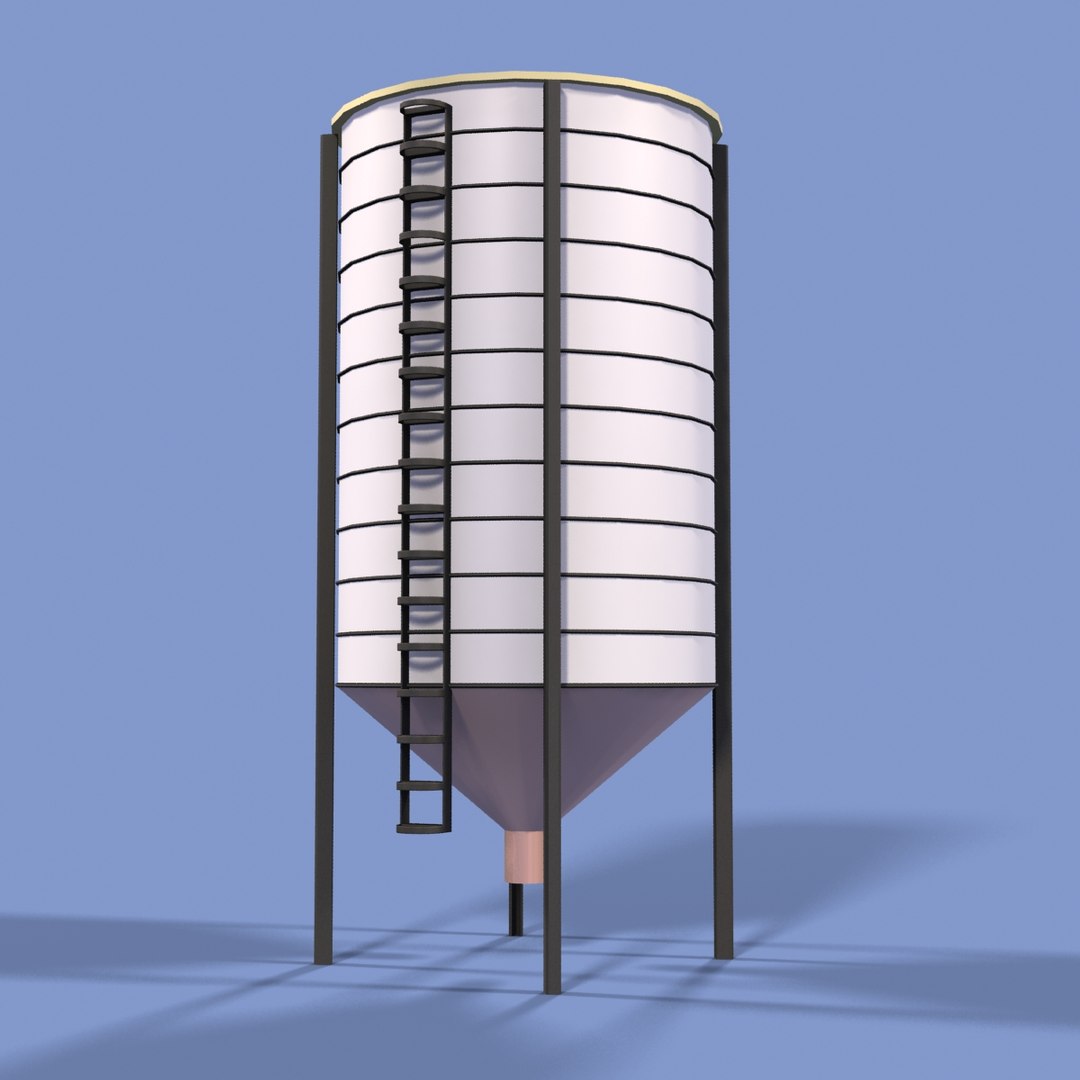 silo grain 3d model