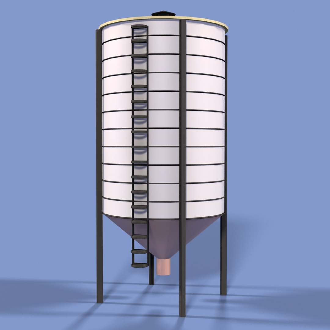 silo grain 3d model