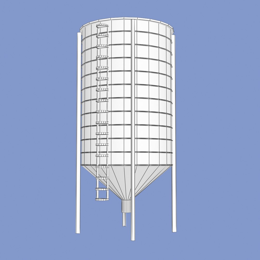 silo grain 3d model