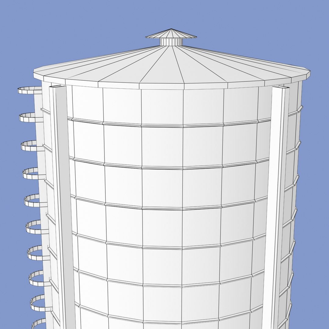 silo grain 3d model