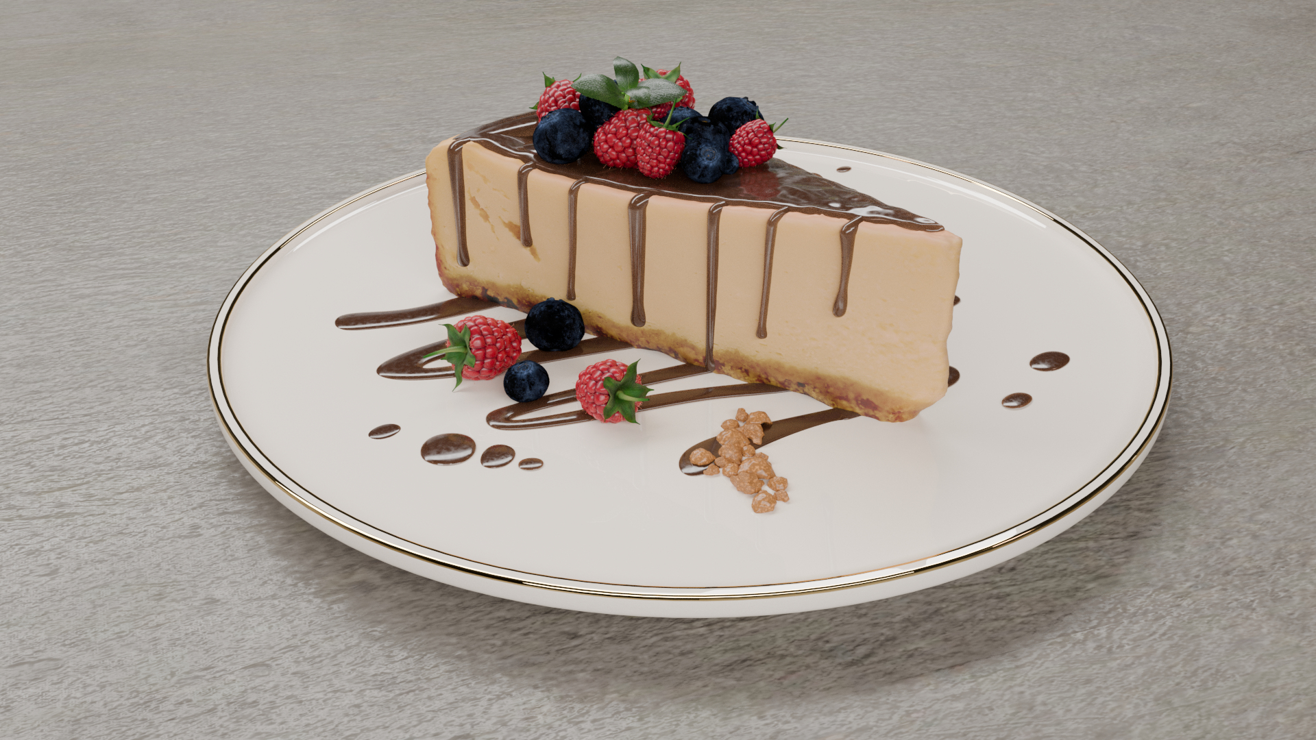 3D CHEESECAKE Model - TurboSquid 2222674