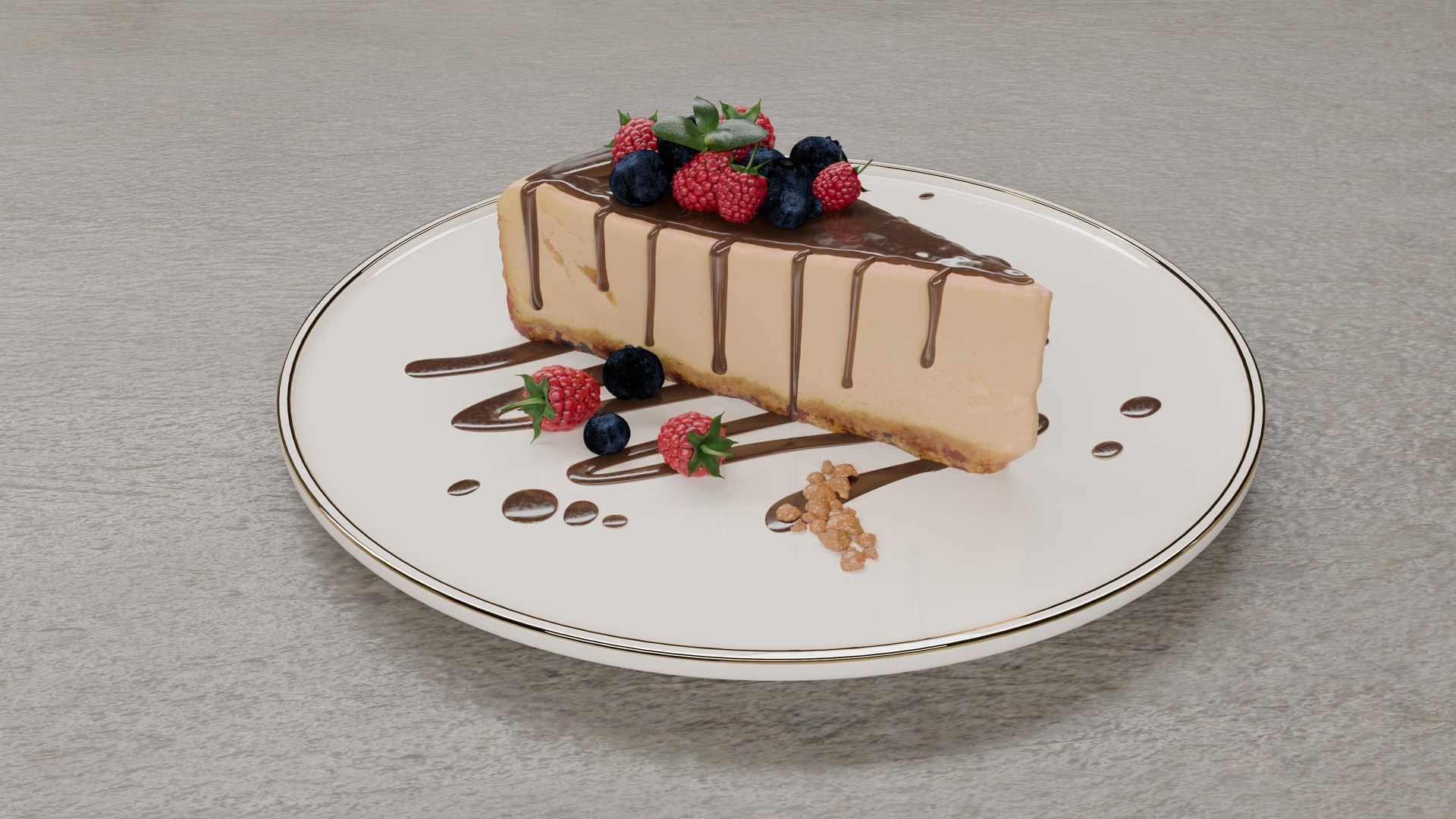 3D CHEESECAKE Model - TurboSquid 2222674