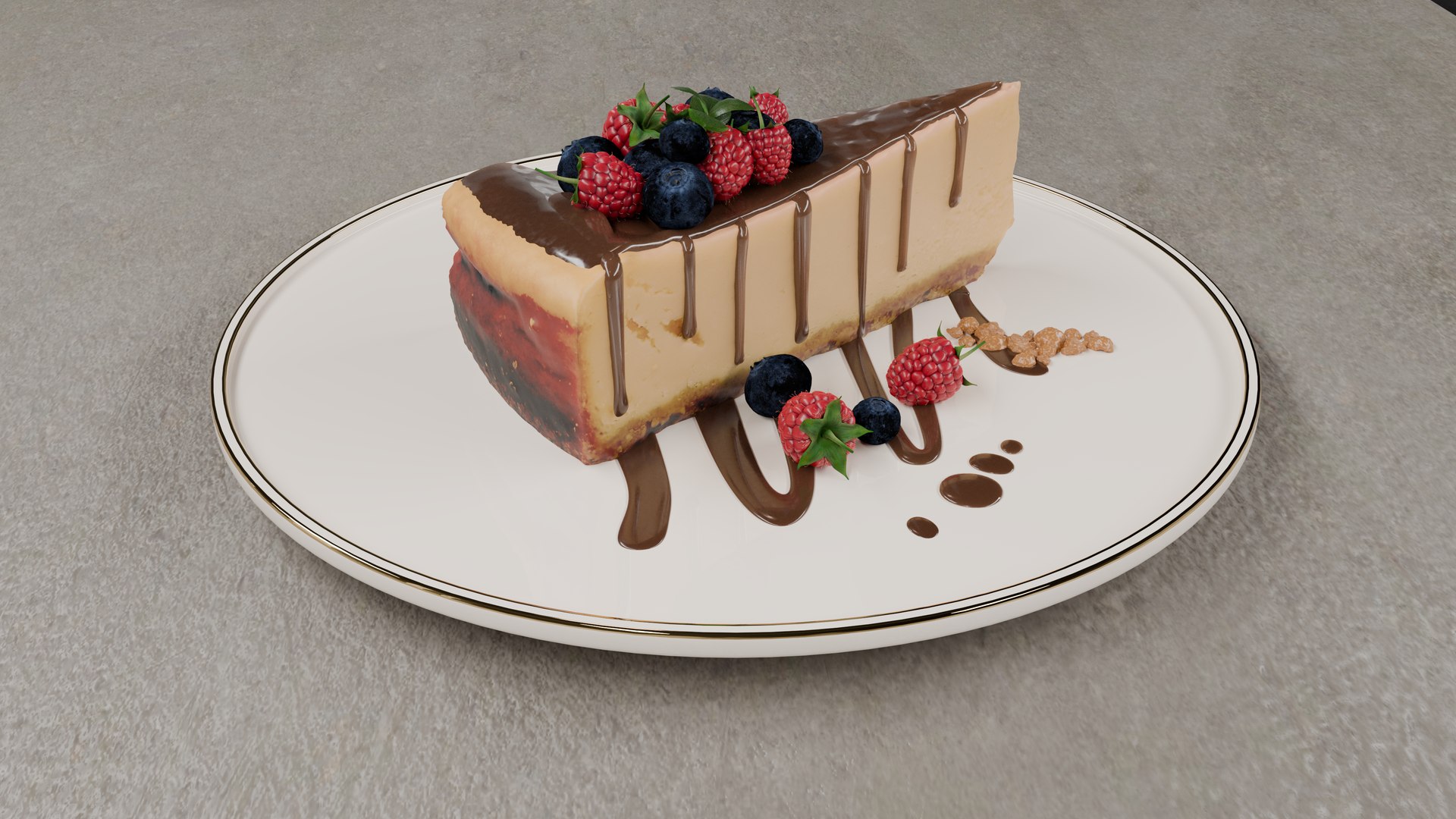 3D CHEESECAKE Model - TurboSquid 2222674