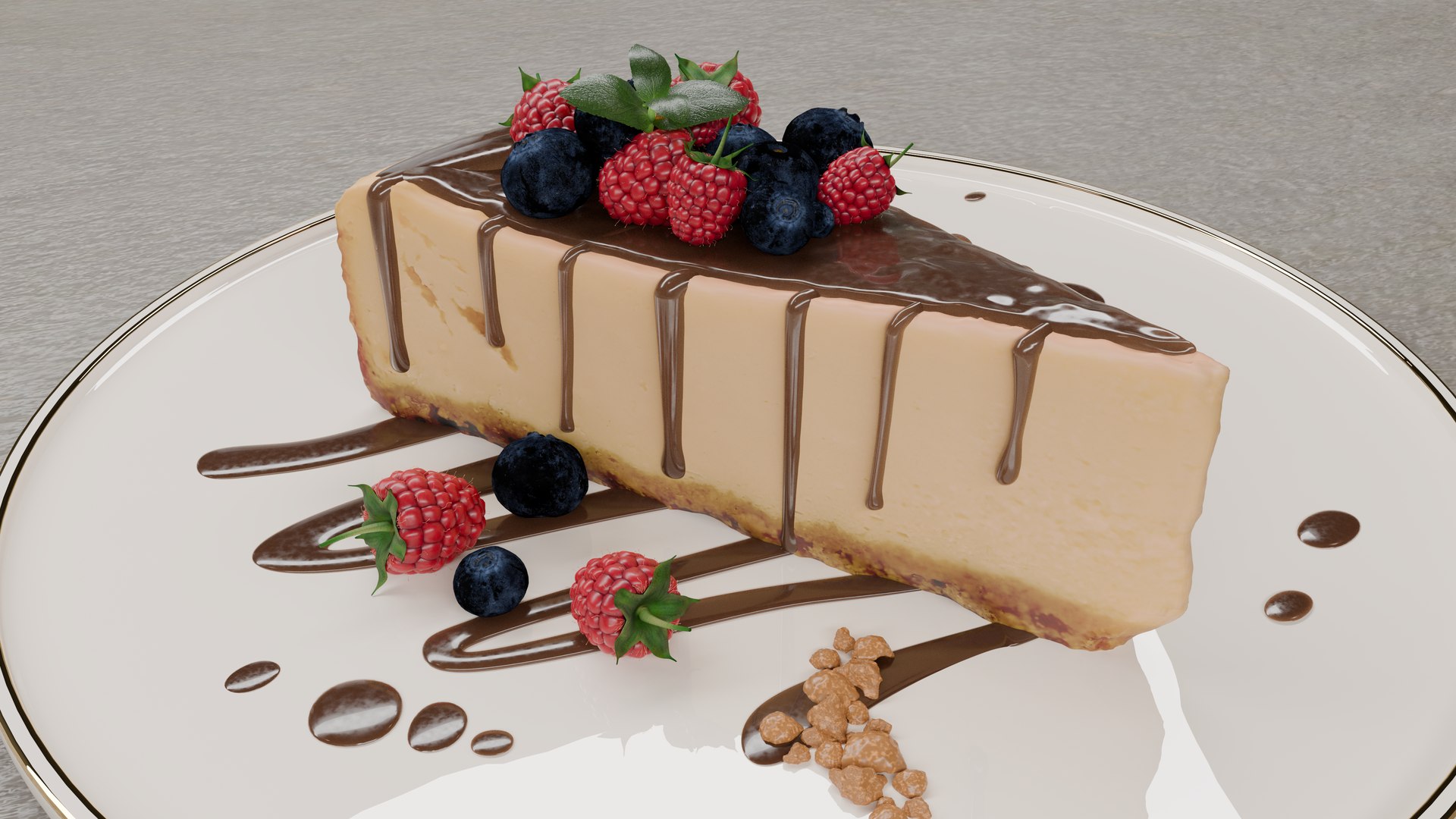 3D CHEESECAKE Model - TurboSquid 2222674
