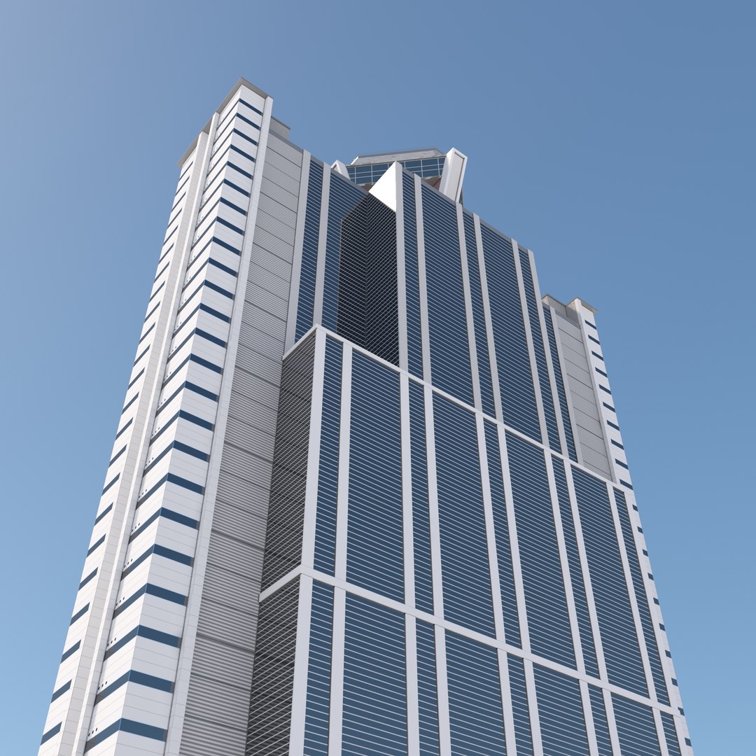 Osaka Prefectural Government Sakishima Building 3D Model - TurboSquid ...