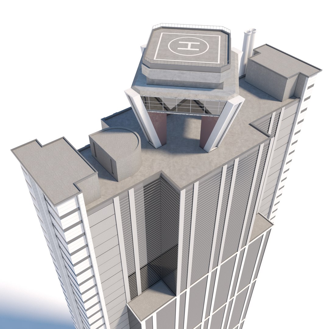 Osaka Prefectural Government Sakishima Building 3D Model - TurboSquid ...