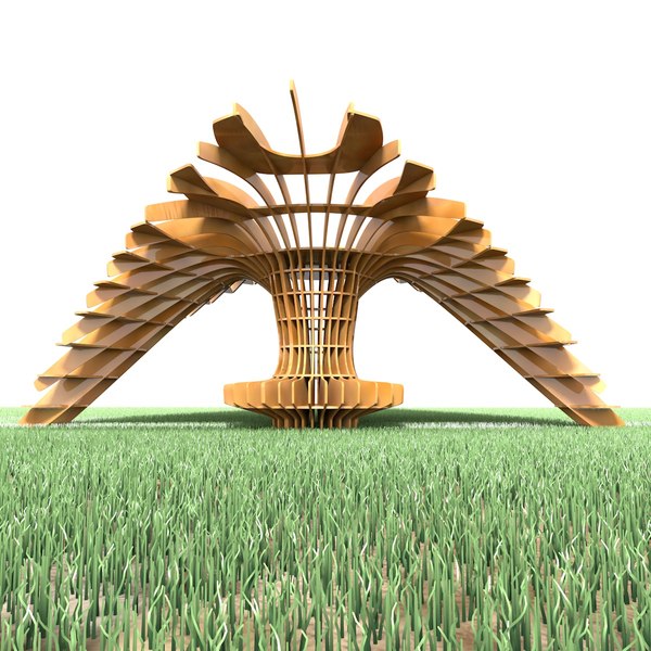 3d rhino parks parametric wood model