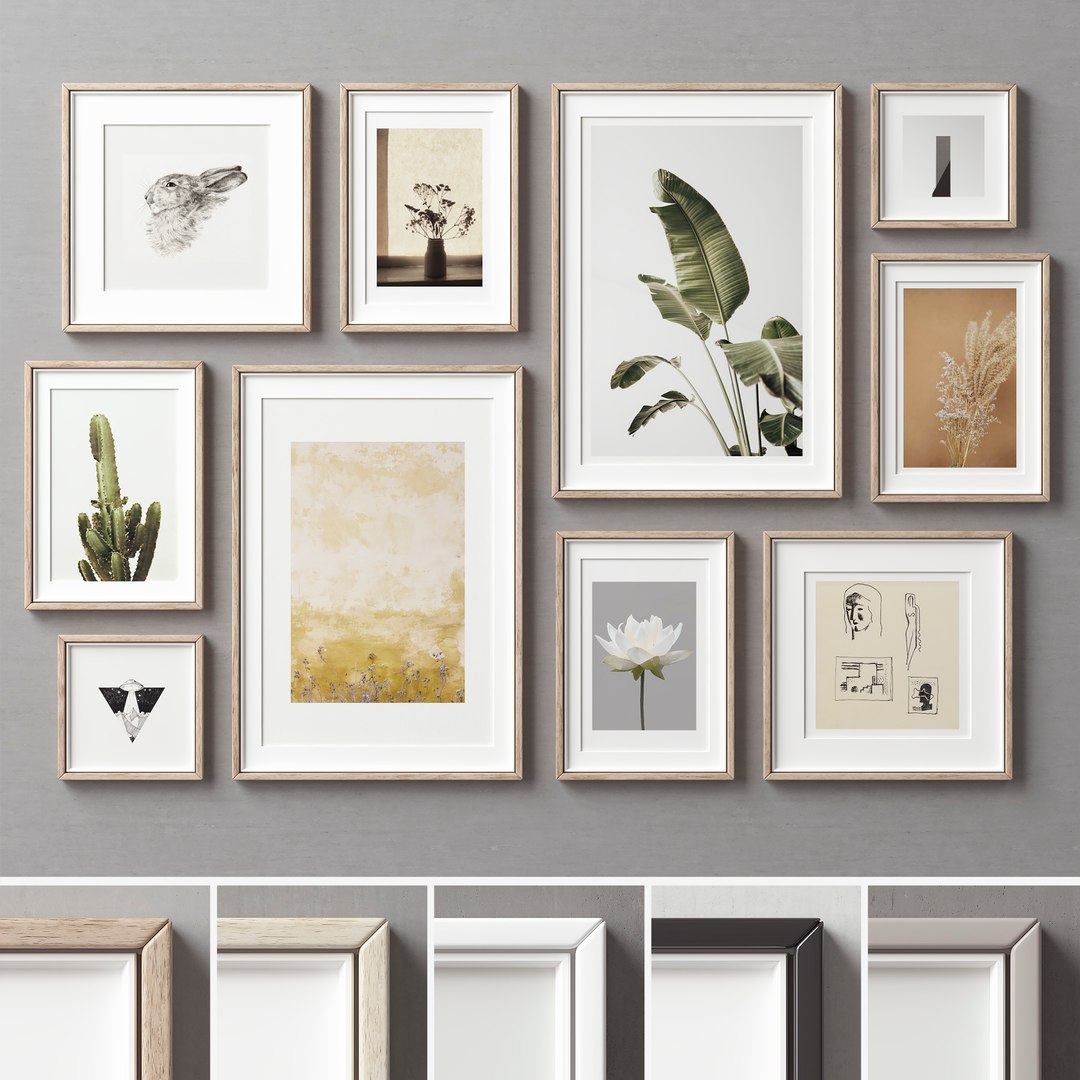 Picture Frames Set-465 Model - TurboSquid 2147854