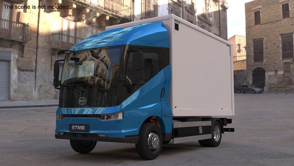 modelo 3d Camión Eléctrico BYD ETM6 Azul - TurboSquid 2262649