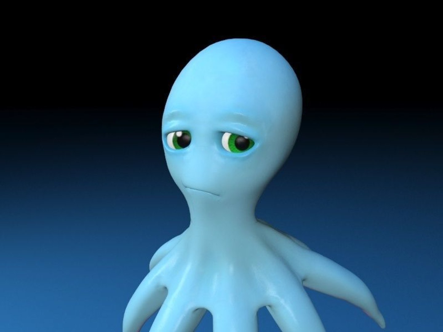 3D Model Art Squid Toon - TurboSquid 1385370