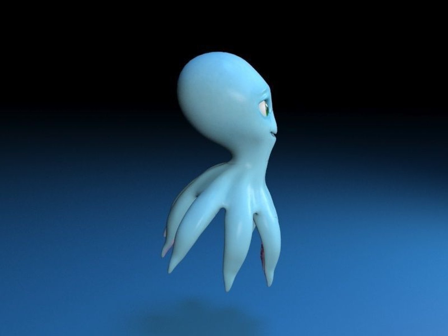 3D Model Art Squid Toon - TurboSquid 1385370