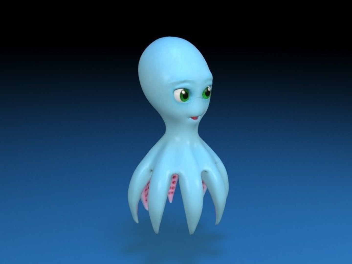 3D Model Art Squid Toon - TurboSquid 1385370