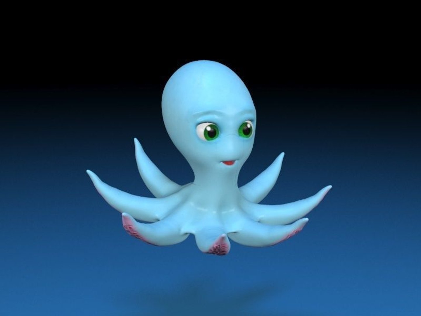 3D Model Art Squid Toon - TurboSquid 1385370