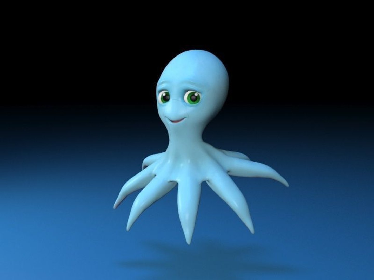 3D Model Art Squid Toon - TurboSquid 1385370