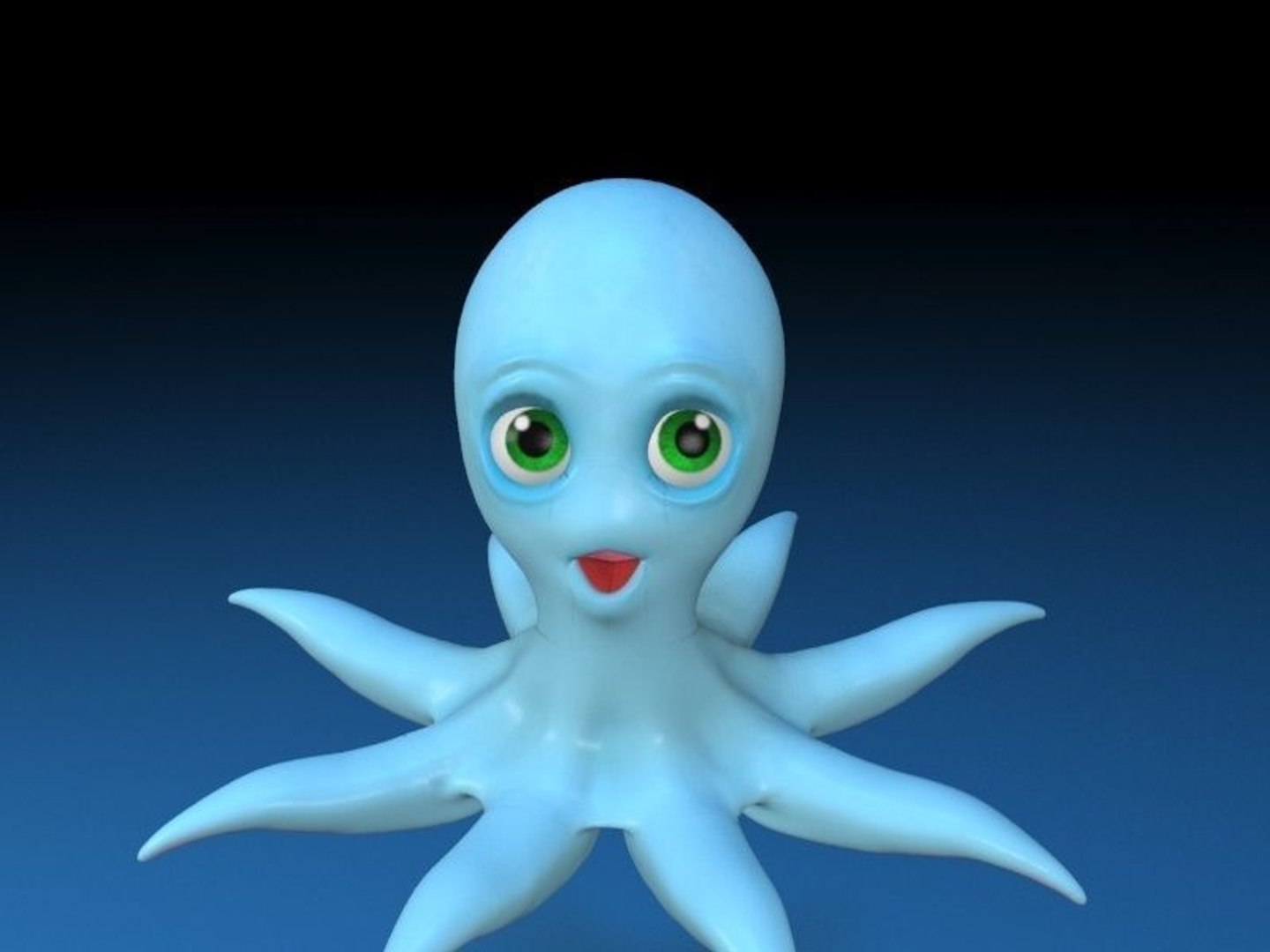3D Model Art Squid Toon - TurboSquid 1385370