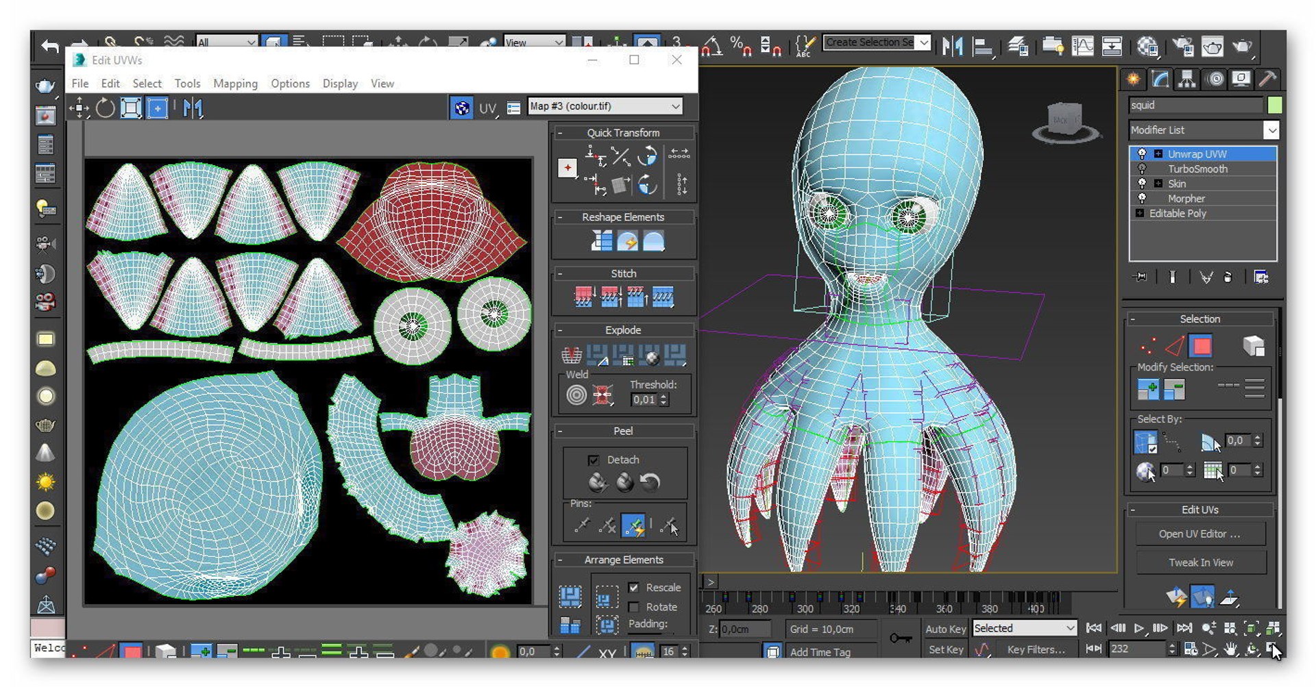 3D Model Art Squid Toon - TurboSquid 1385370