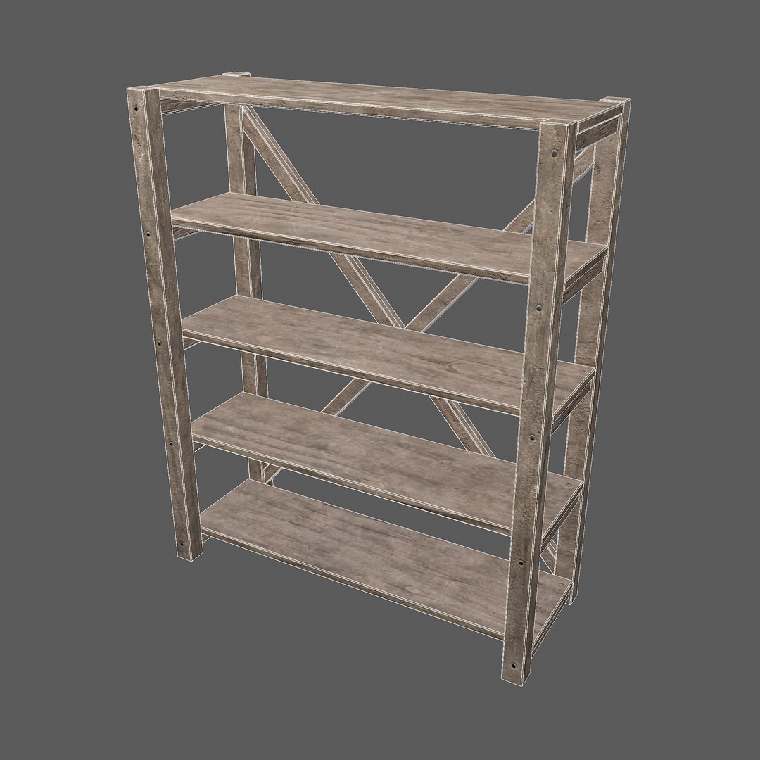 Pottery Shelf Wide model - TurboSquid 1730566