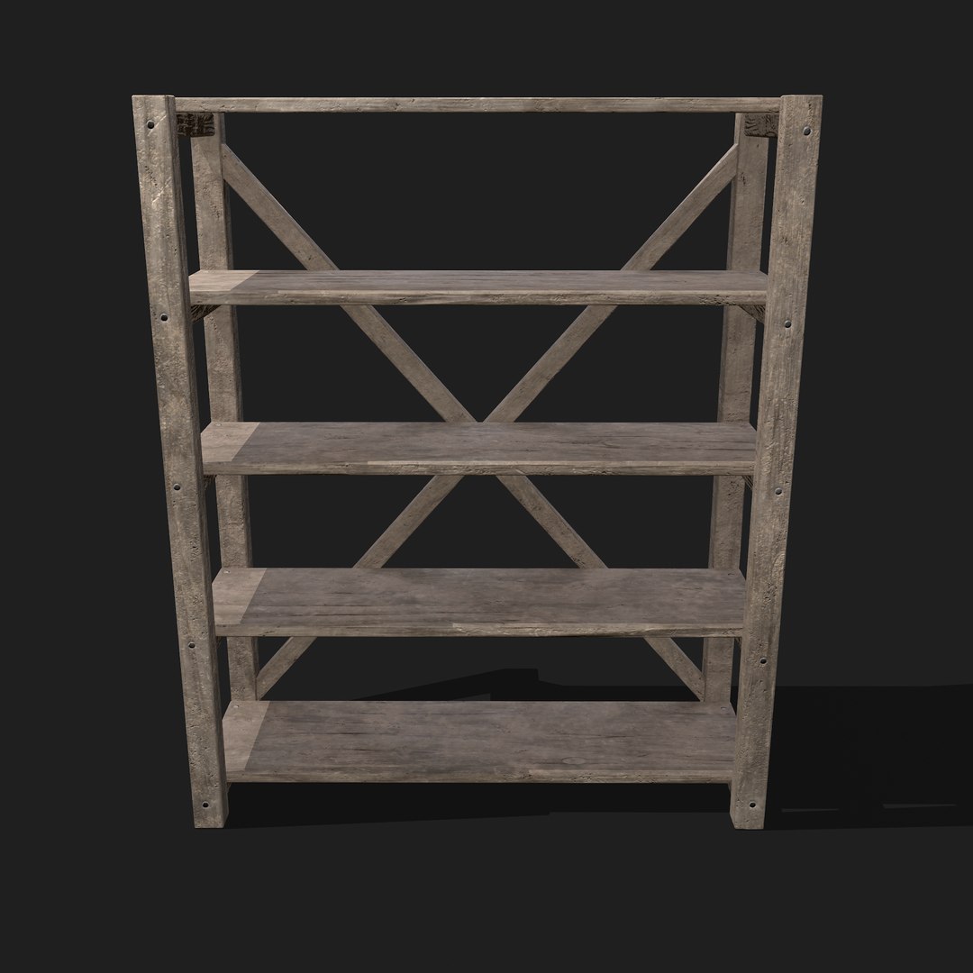 Pottery Shelf Wide model - TurboSquid 1730566