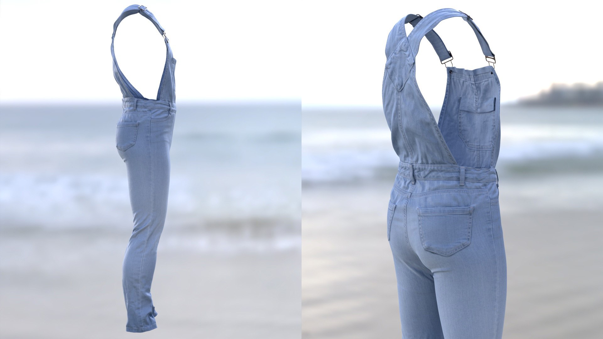 3D Model Denim Overalls 97 - All MH Bodies UE5 Skeletons - Rigged ...