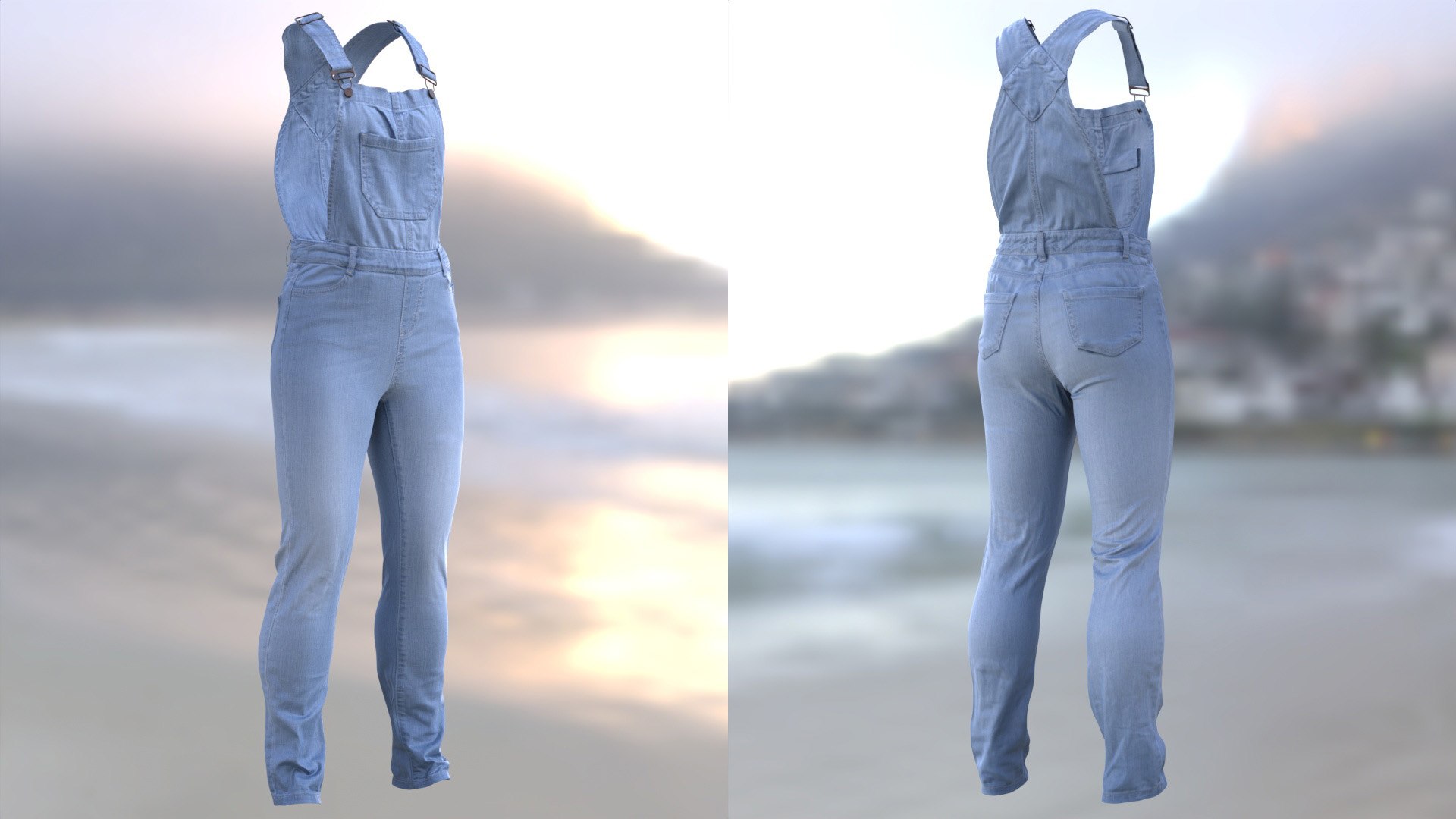 3D Model Denim Overalls 97 - All MH Bodies UE5 Skeletons - Rigged ...