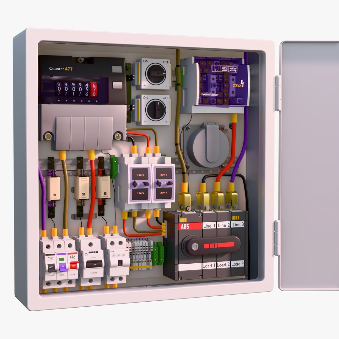 3D Electrical Power Distribution Box M1 Model - TurboSquid 2445721