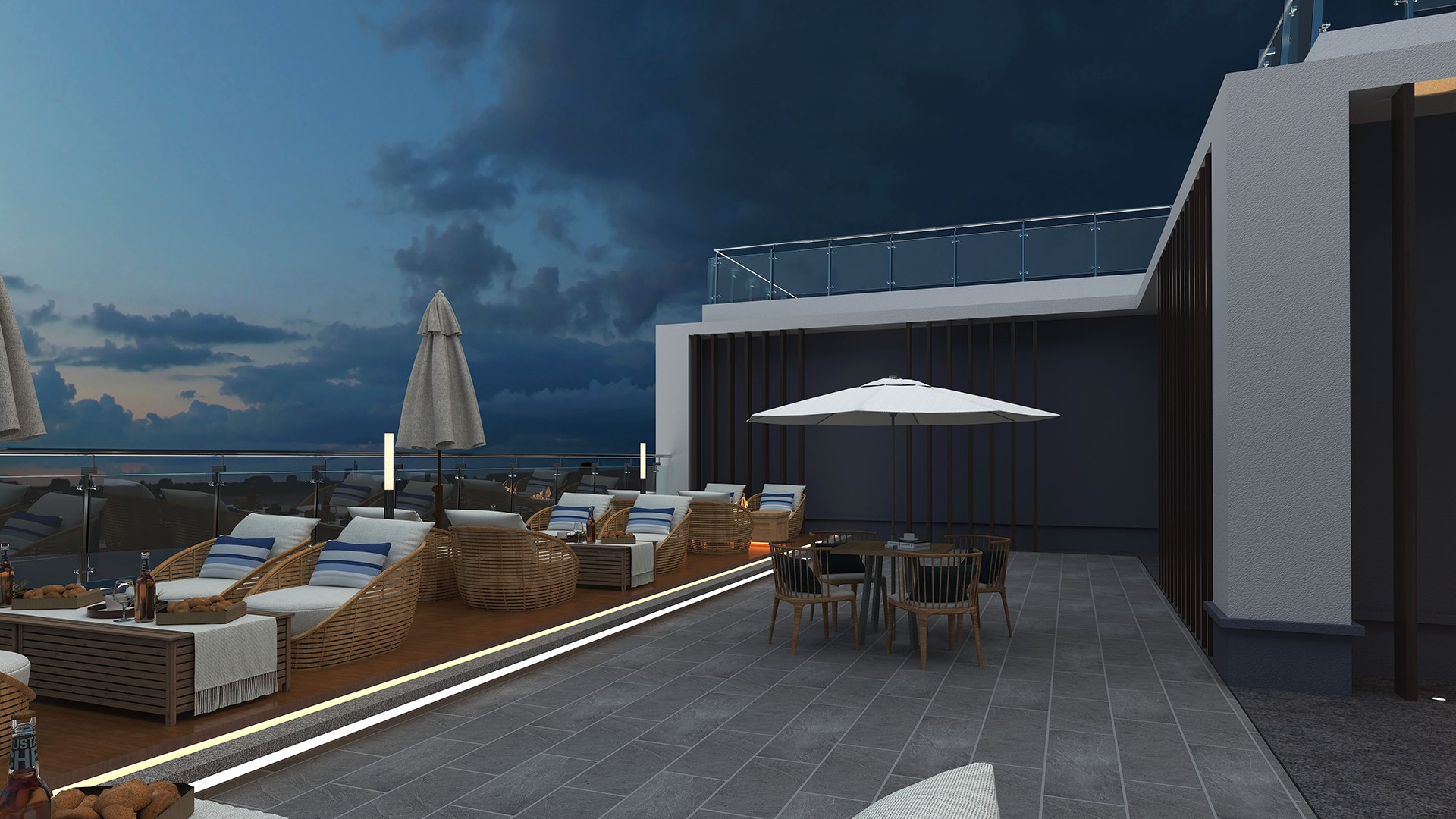 3D Outdoor Restaurant Exterior Terrace Model - TurboSquid 2244791
