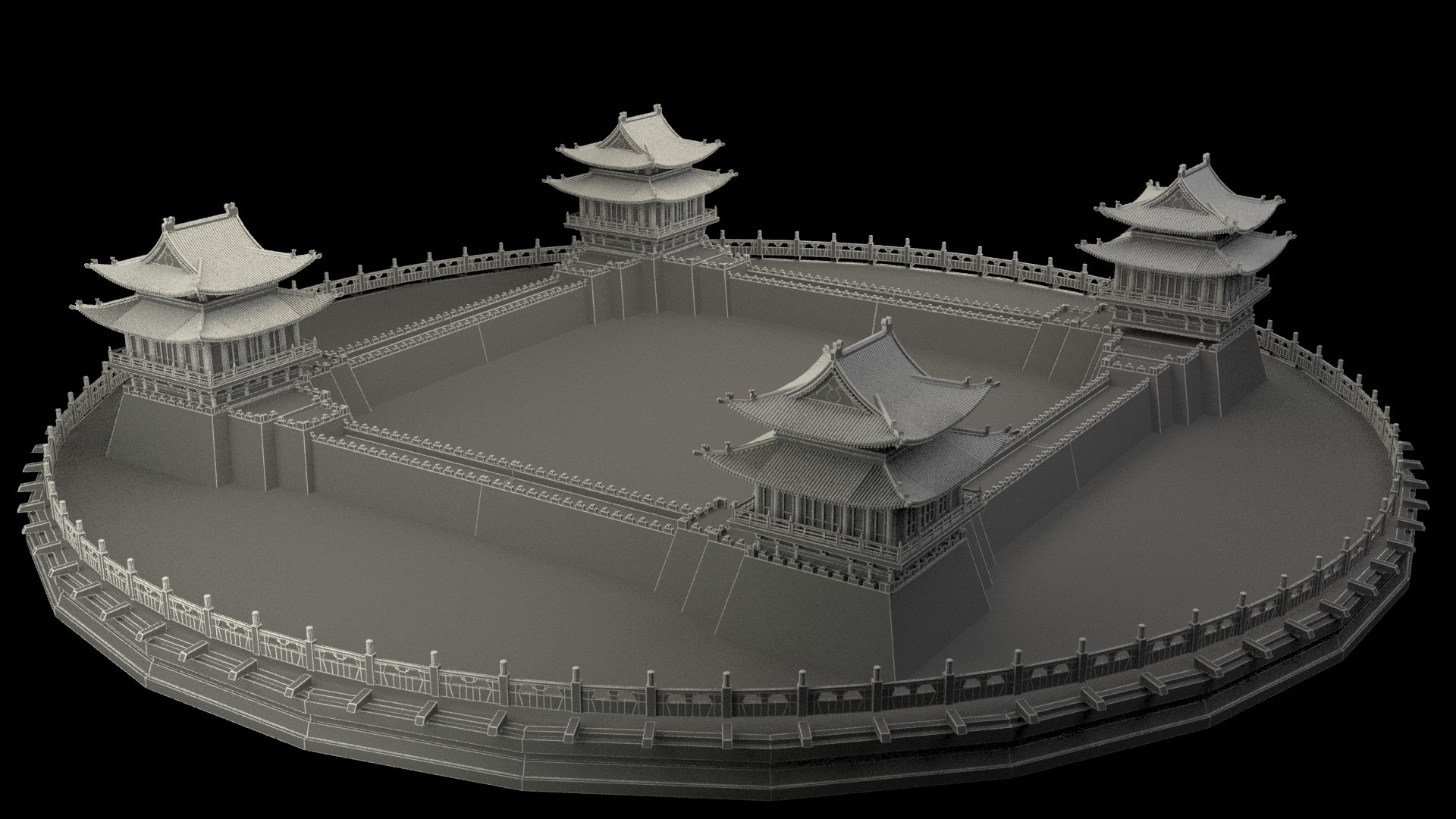 Chinese Castle 3D Model - TurboSquid 1939742