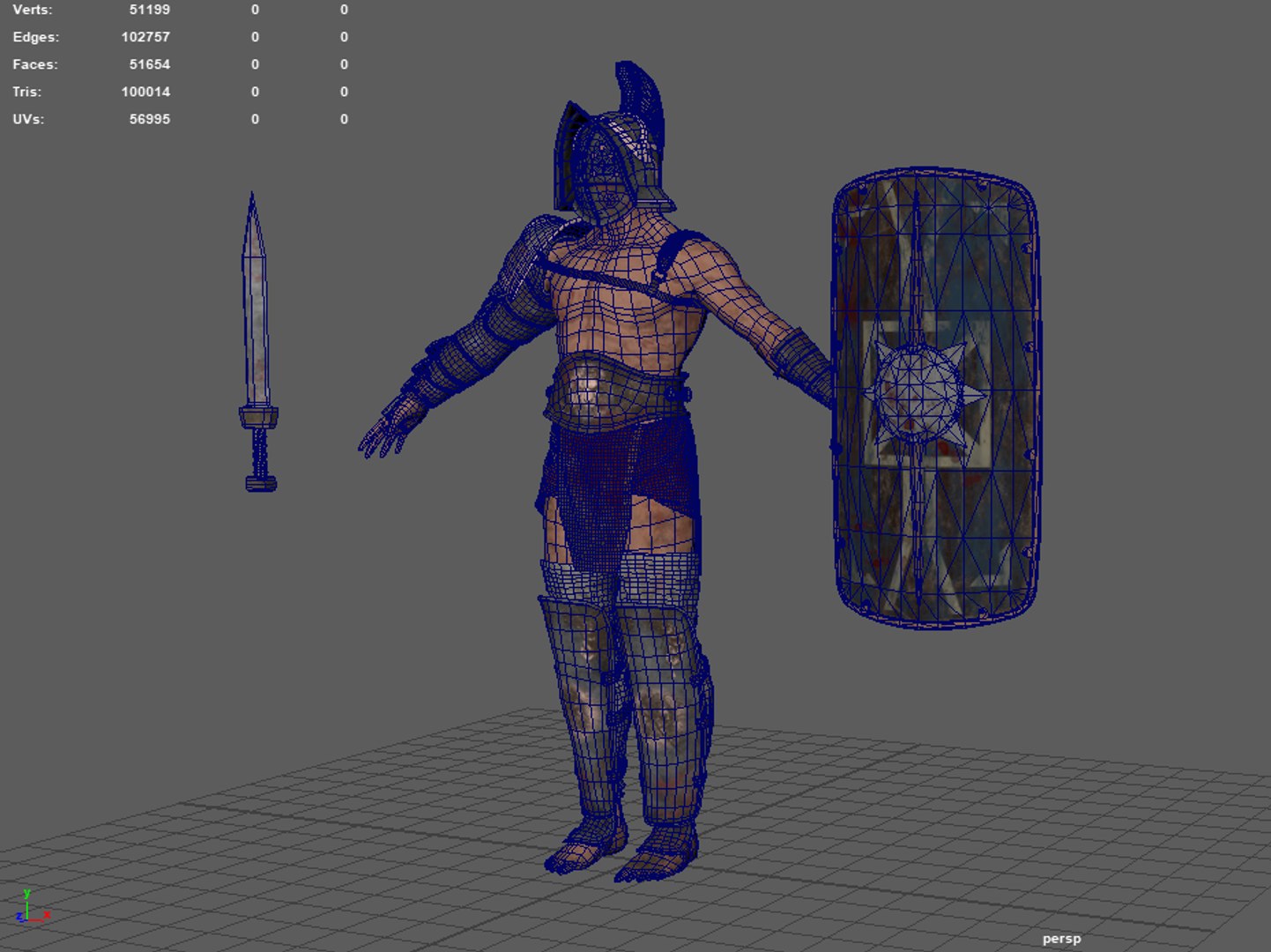 Gladiator 3D Model - TurboSquid 1578096