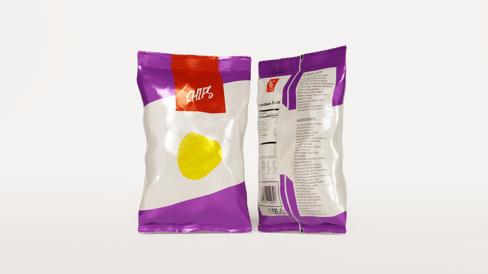 Chips Bag v3 model - TurboSquid 1806596