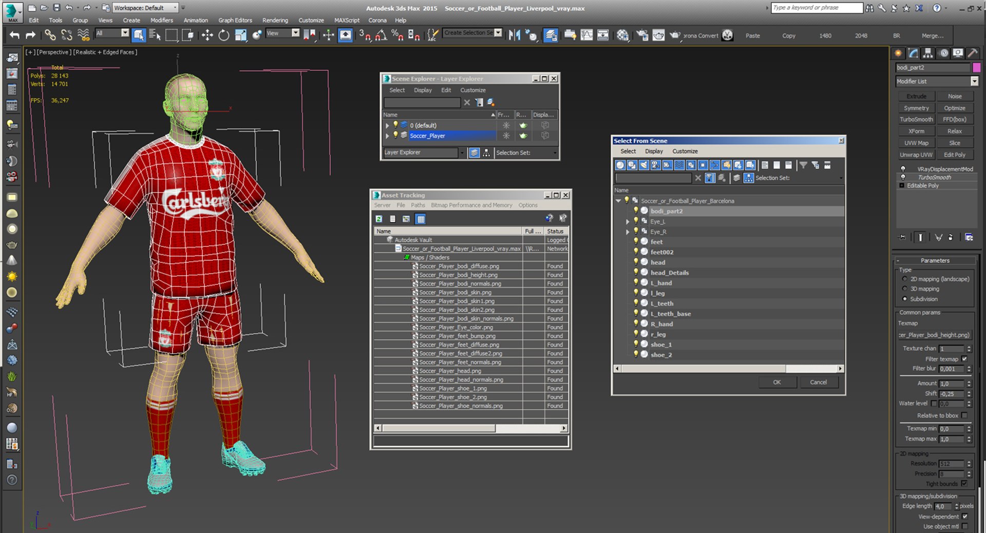 Soccer Football Player Liverpool 3D Model - TurboSquid 1312007