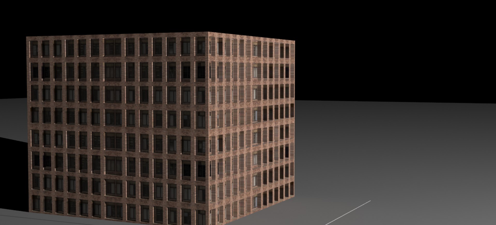 free simple building 3d model