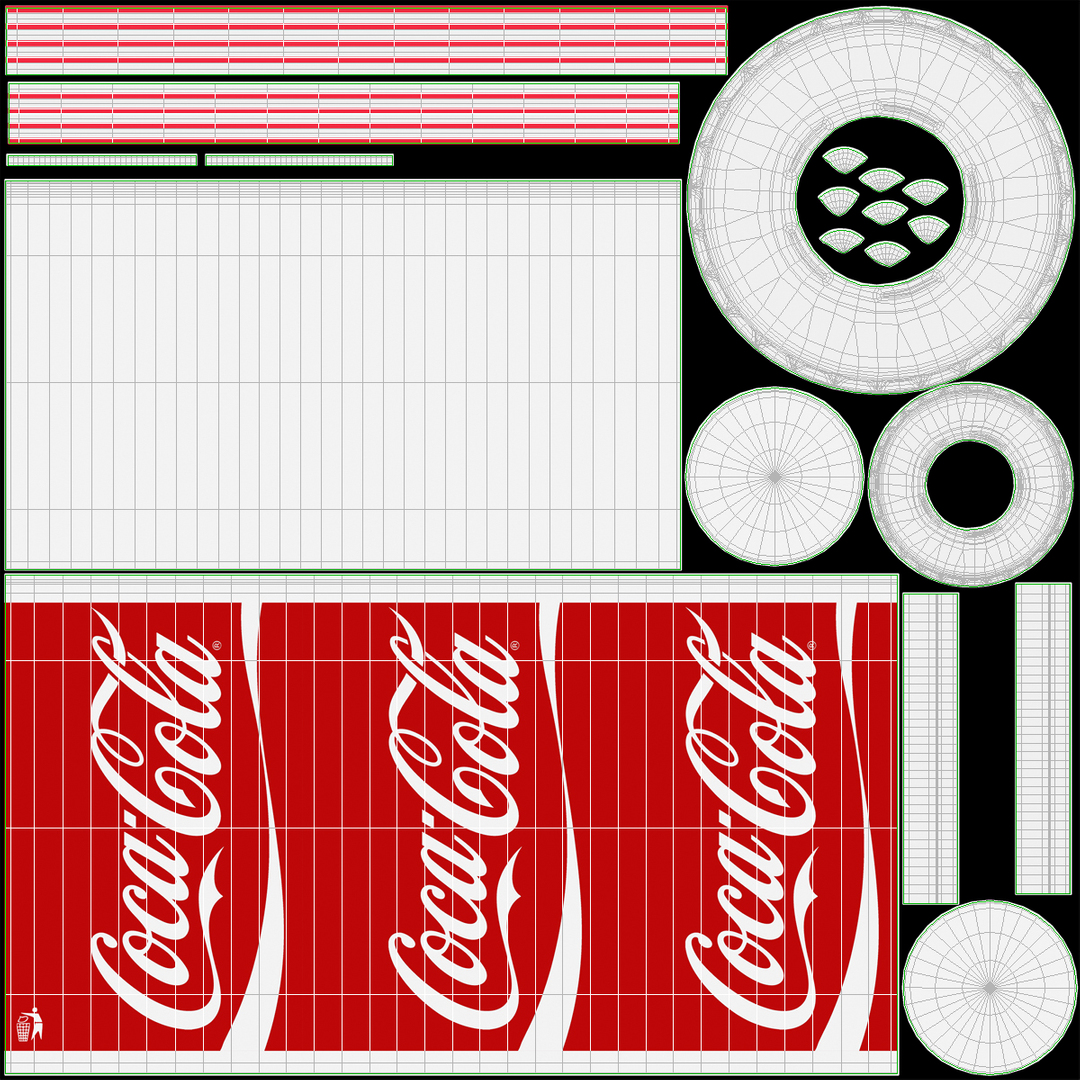drink cup coca cola 3d model