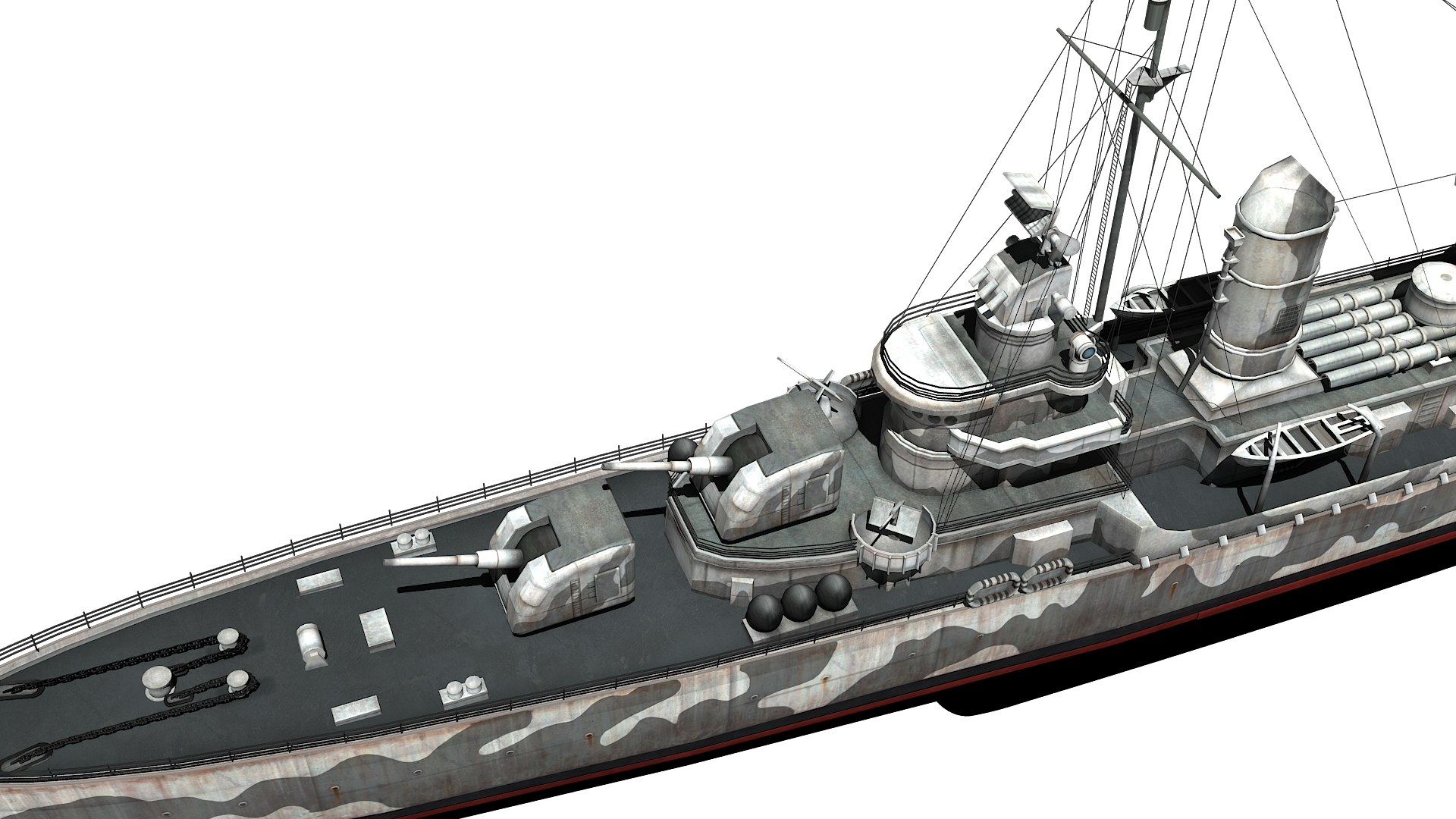 Fletcher-class Destroyer Model - TurboSquid 1892199