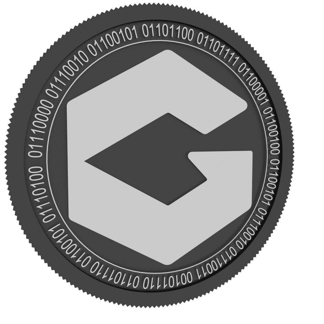 3D gonetwork black coin - TurboSquid 1605434