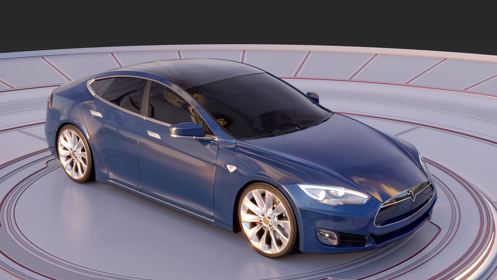 2016 tesla s car 3D model - TurboSquid 1614244