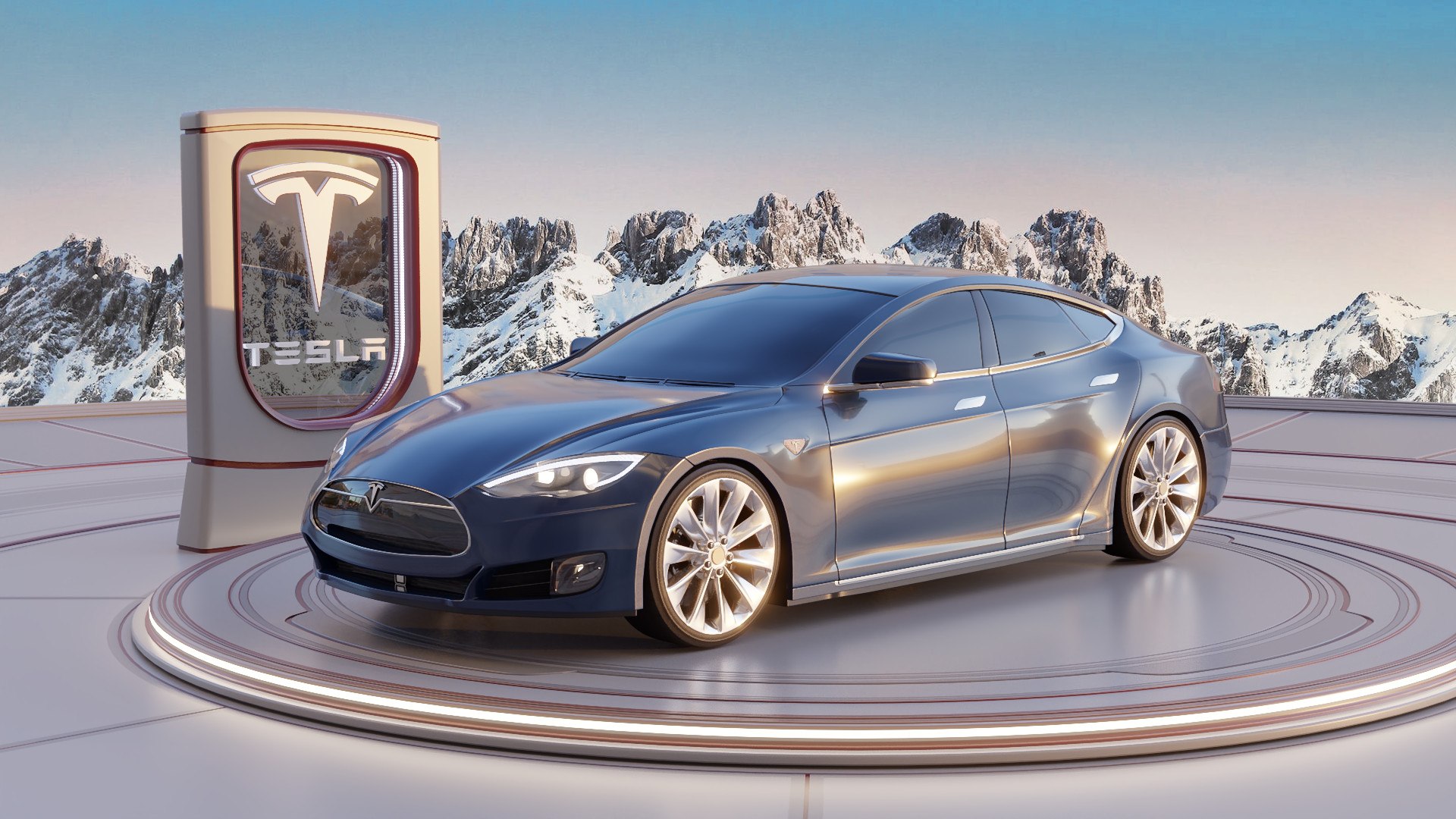 2016 tesla s car 3D model - TurboSquid 1614244