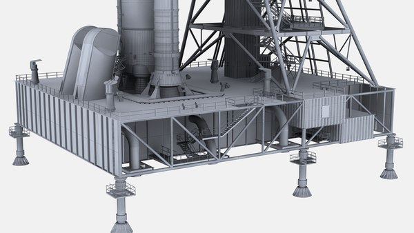 Space launch launchpad 3D model - TurboSquid 1513636