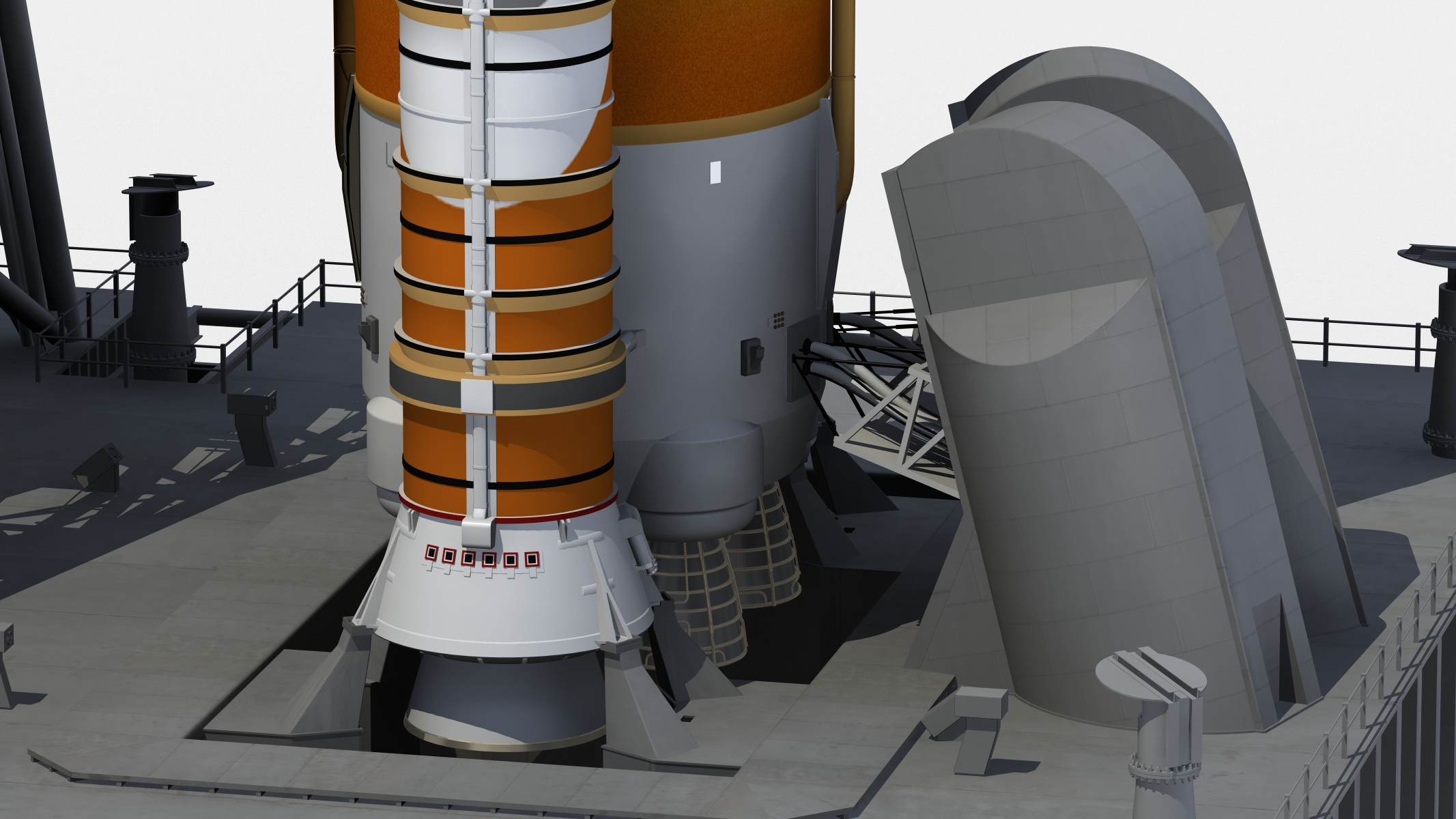 Space launch launchpad 3D model - TurboSquid 1513636