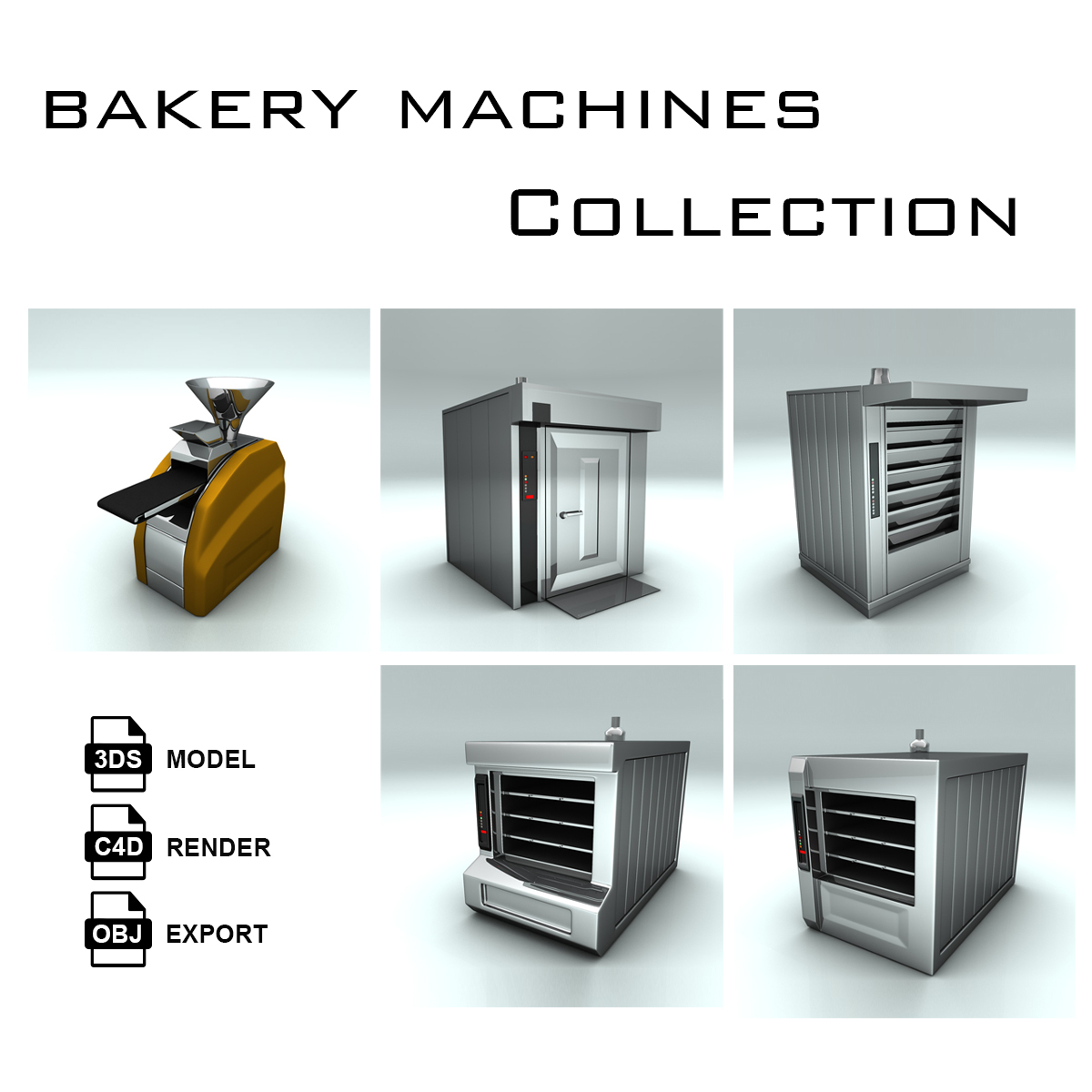 3d bakery machine bake model