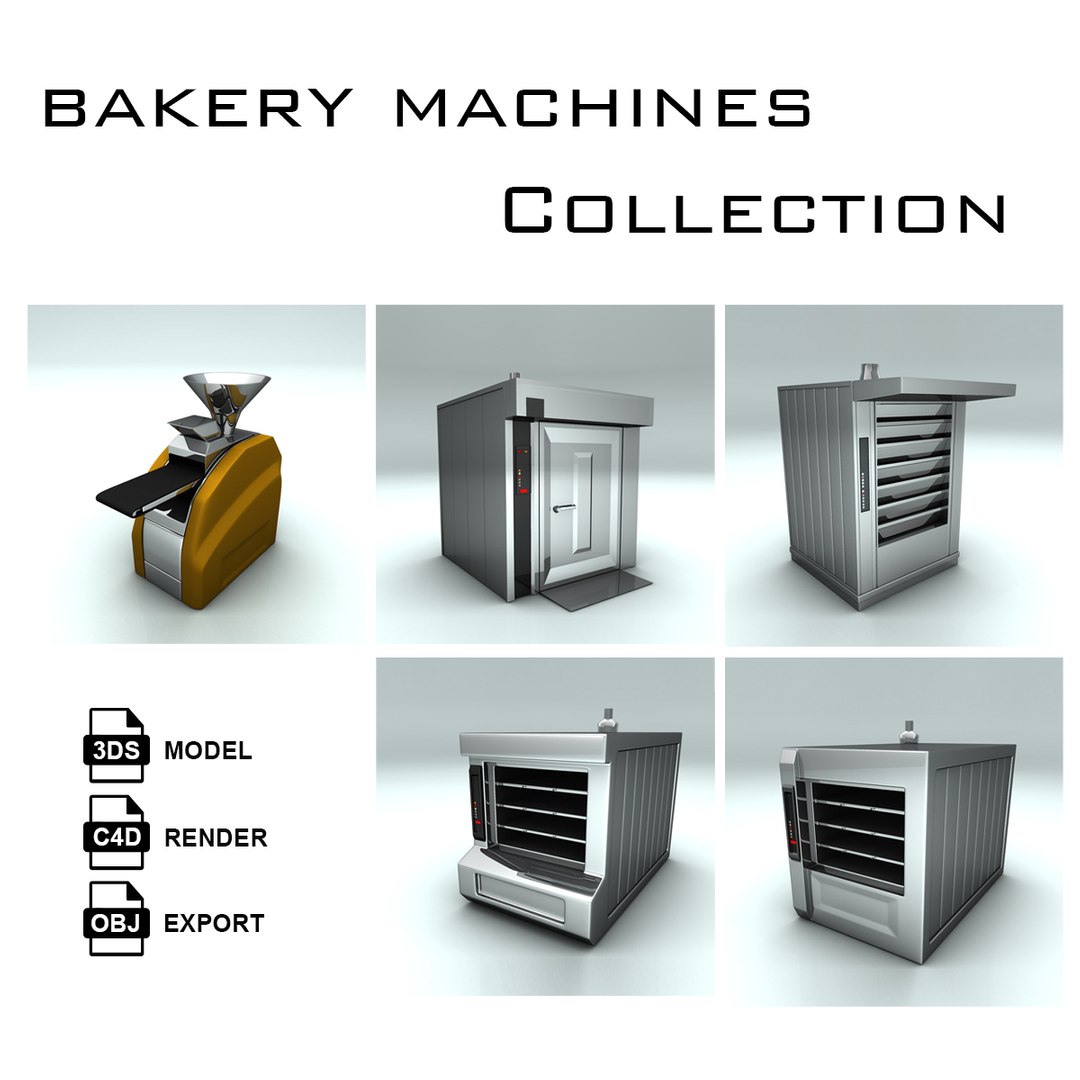 3d Bakery Machine Bake Model