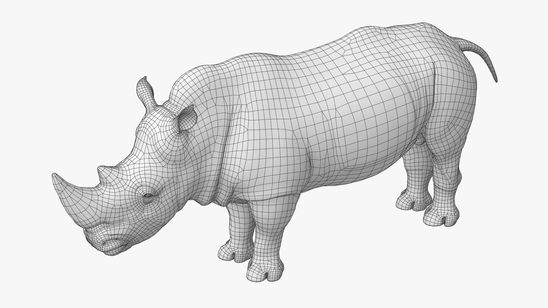 Big White Rhino Rigged 3D model - TurboSquid 1737350