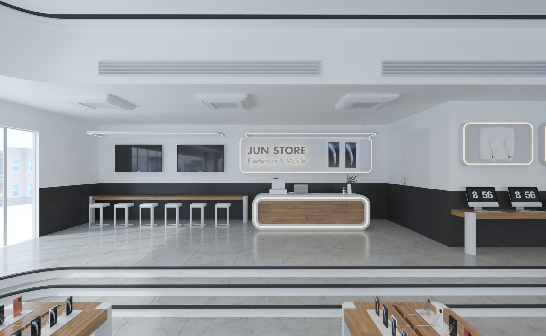 Modern Tech Store Interior 3D Model - TurboSquid 2332414