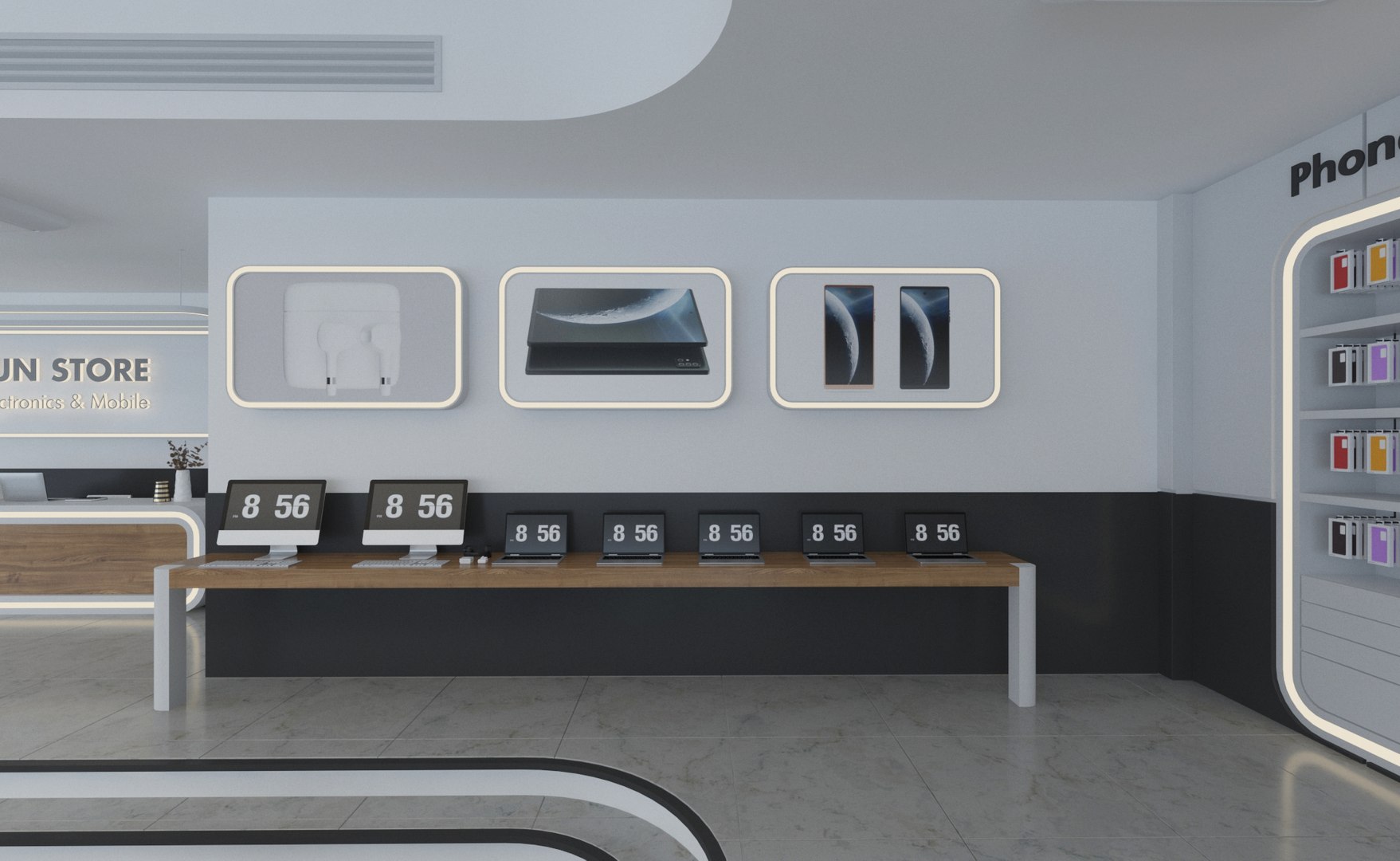 Modern Tech Store Interior 3D Model - TurboSquid 2332414