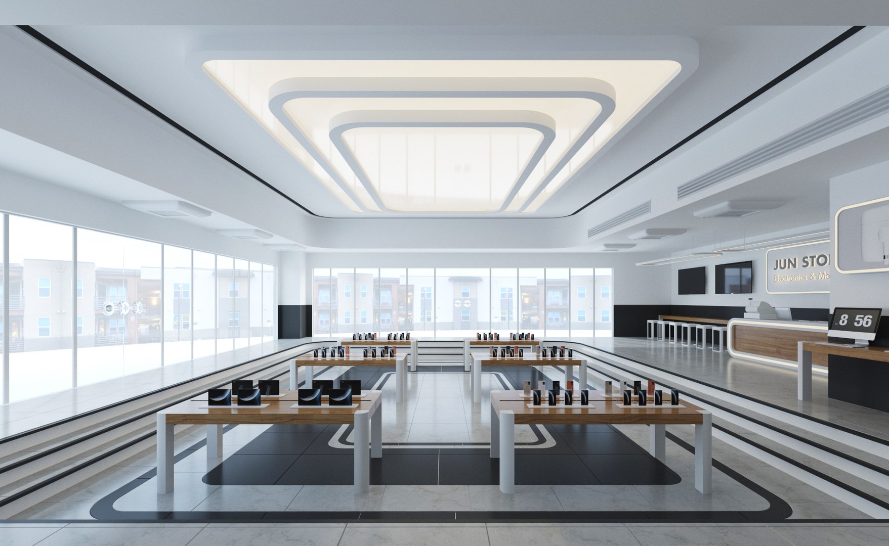 Modern Tech Store Interior 3D Model - TurboSquid 2332414