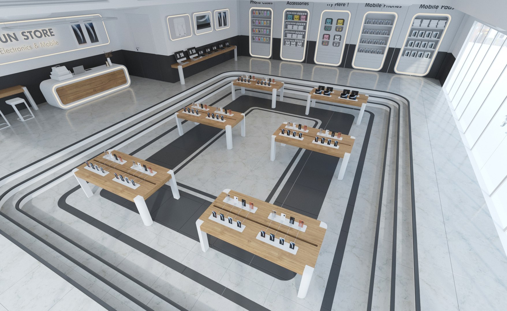 Modern Tech Store Interior 3D Model - TurboSquid 2332414